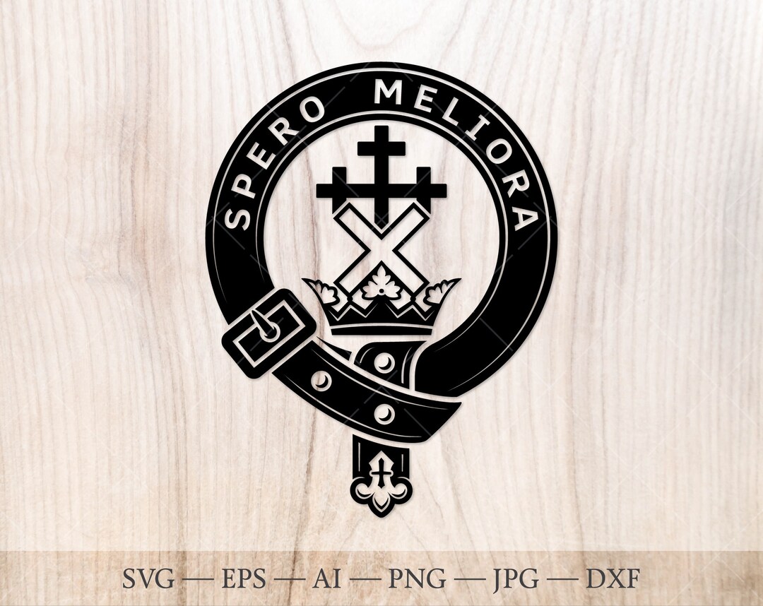 Moffat Crest Badge SVG, Scottish Clan Svg, Family Crest Svg. Coat of ...