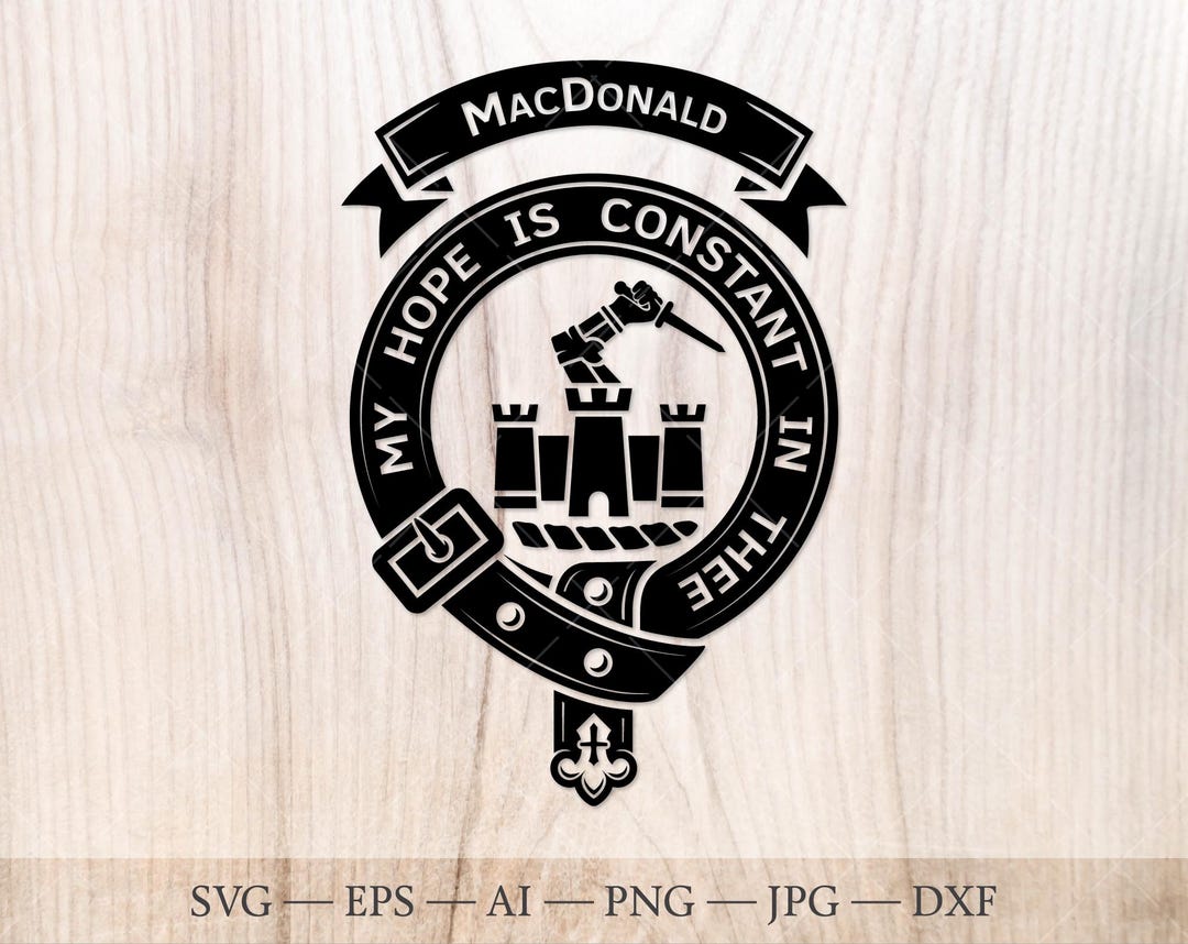 Macdonald of Clanranald Crest Badge SVG, Scottish Clan Svg, Family ...