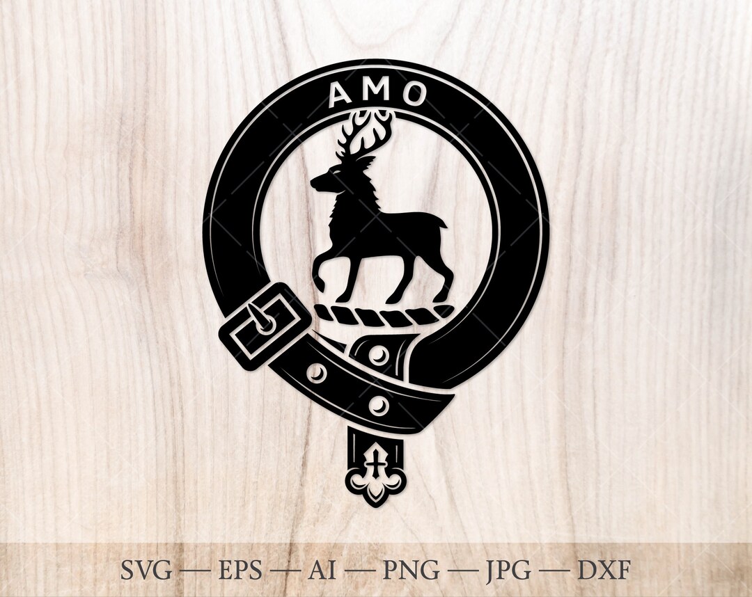 Scott Crest Badge SVG, Scottish Clan Svg, Family Crest Svg. Coat of ...