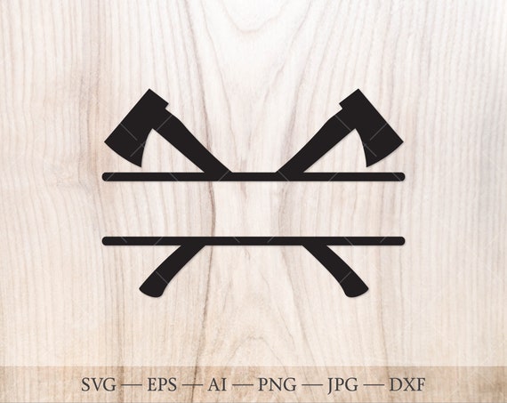 Crossed Axe Split Monogram SVG. Felling Axe Monogram Svg - Etsy
