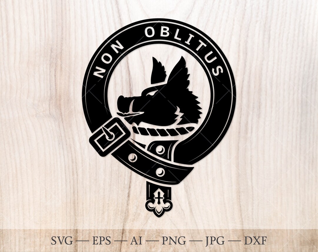 Mactavish Crest Badge SVG, Scottish Clan Svg, Family Crest Svg. Coat of ...
