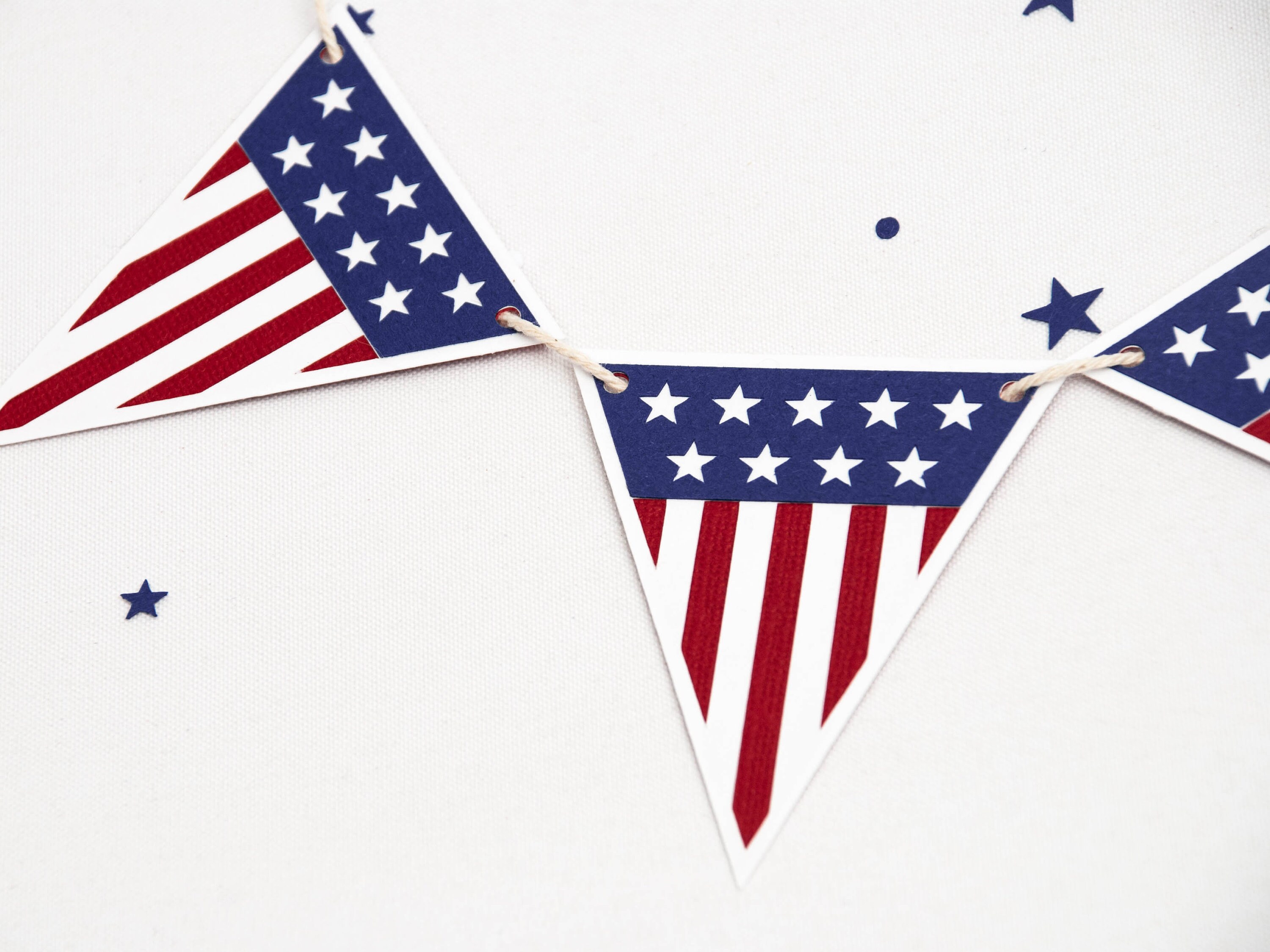 4th of July Patriotic Bunting Banner SVG Cricut SVG Cut File. | Etsy