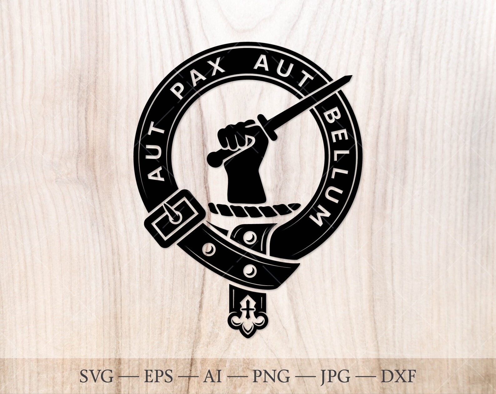 Gunn Crest Badge SVG, Scottish Clan Svg, Family Crest Svg. Coat of Arms ...