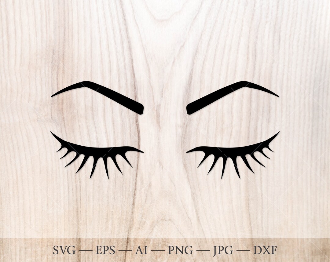 Woman Face Svg, Girl With Lashes SVG, Eyes and Eyebrows Svg, Eyelashes ...