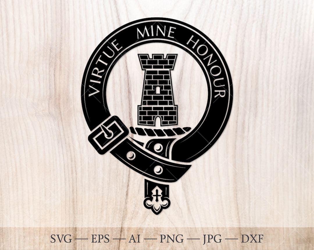 Maclean Crest Badge SVG, Scottish Clan Svg, Family Crest Svg. Coat of ...