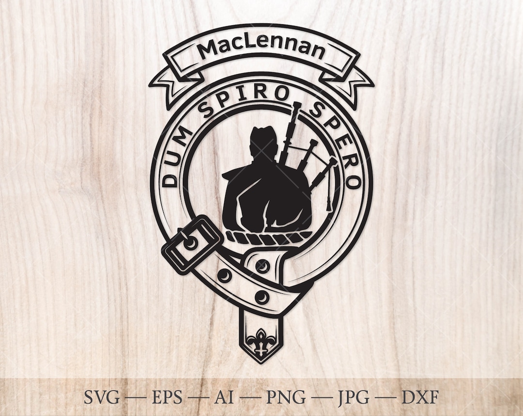 Maclennan Crest Badge SVG, Scottish Clan Svg, Family Crest Svg. Coat of ...