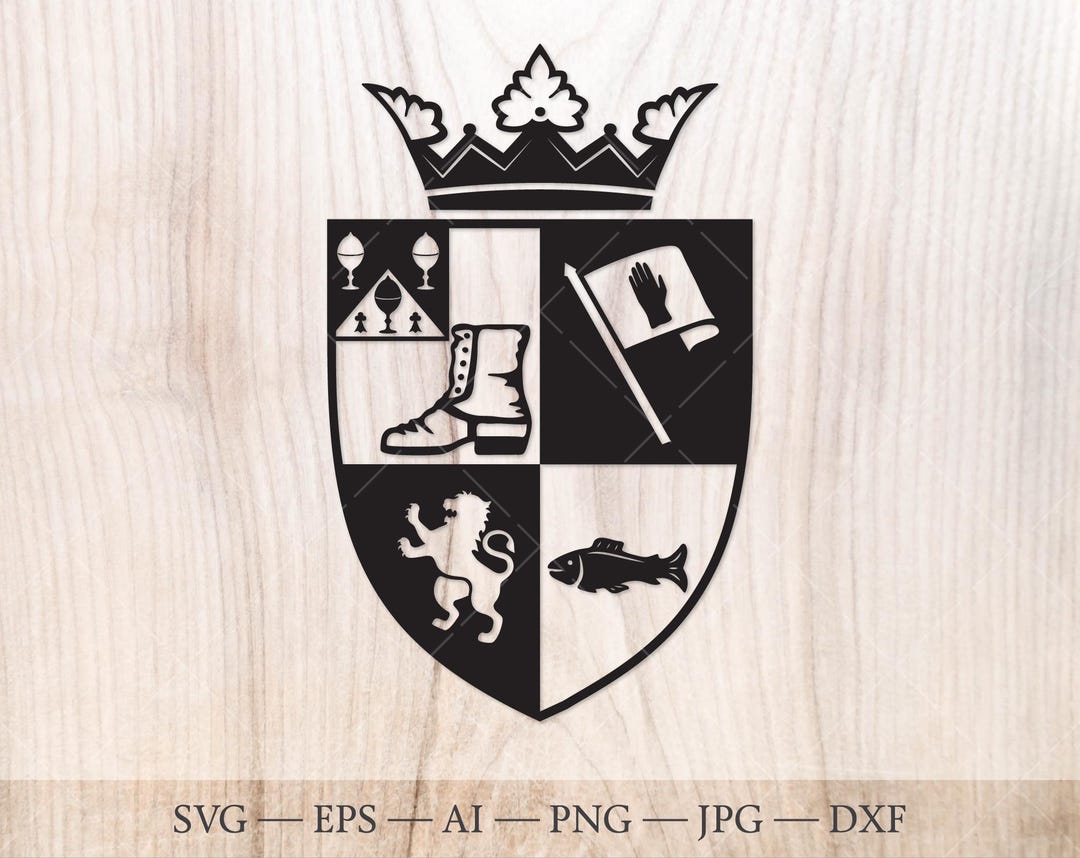 Hagan Family Crest. Coat of Arms Svg. Heraldic Shield With Crown ...
