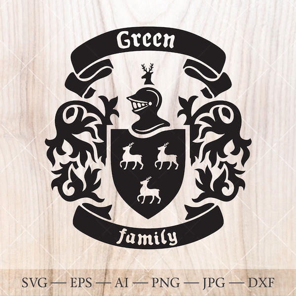 Green Crest Template - Etsy