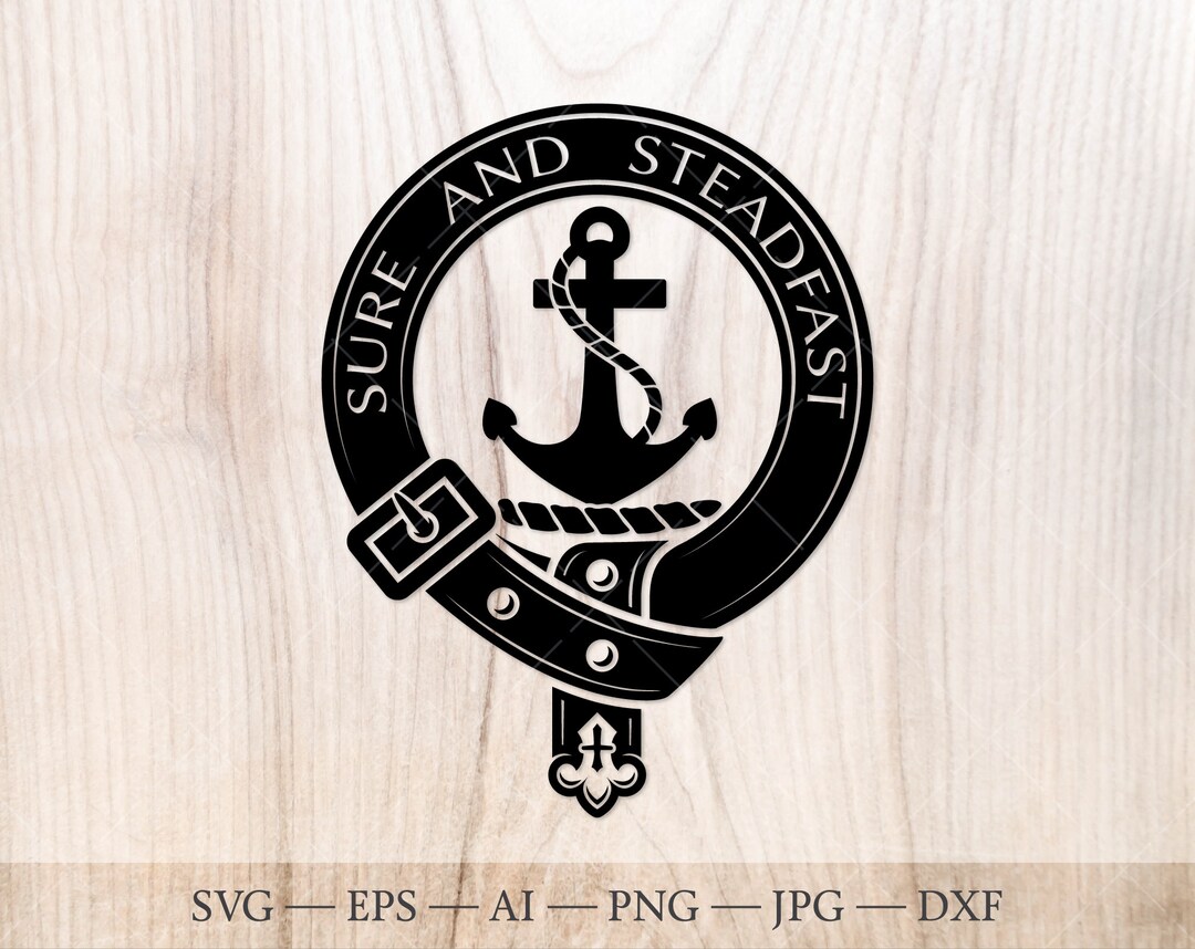 Clark Crest Badge SVG, Scottish Clan Svg, Family Crest Svg. Coat of ...
