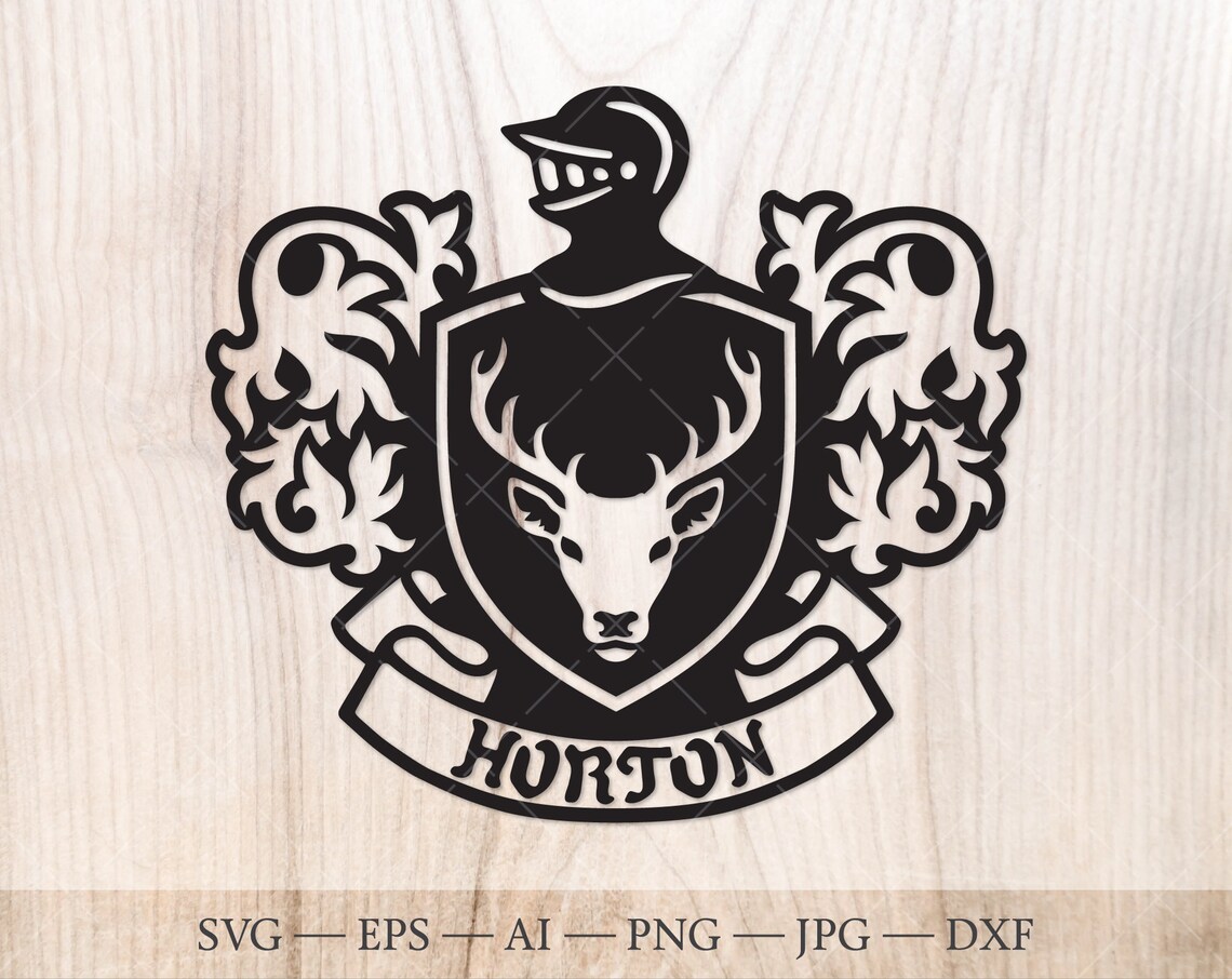 Horton Family Crest. Coat of Arms Svg. Heraldic Shield With - Etsy