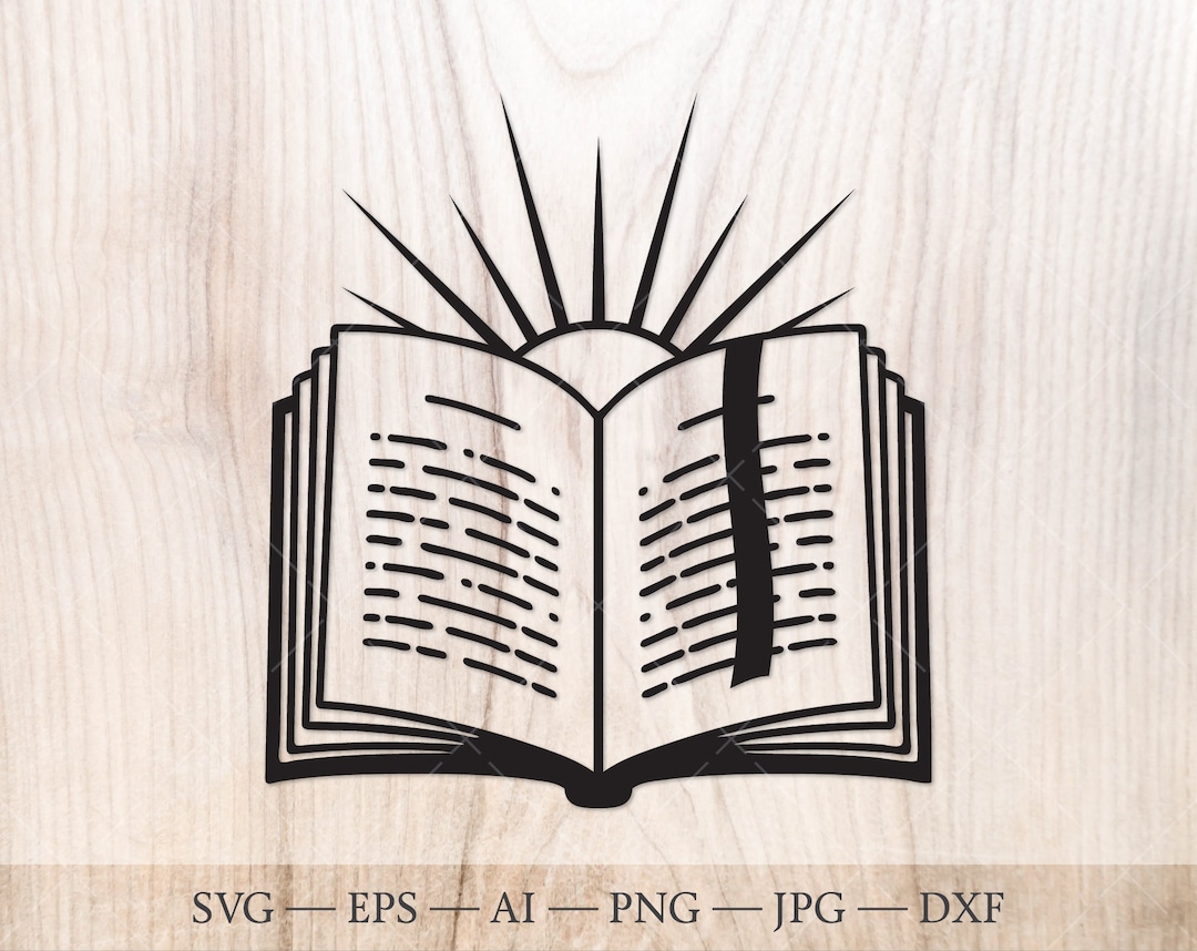 Open Bible SVG, Cross SVG. Religious Faith Svg. Christian Clipart ...