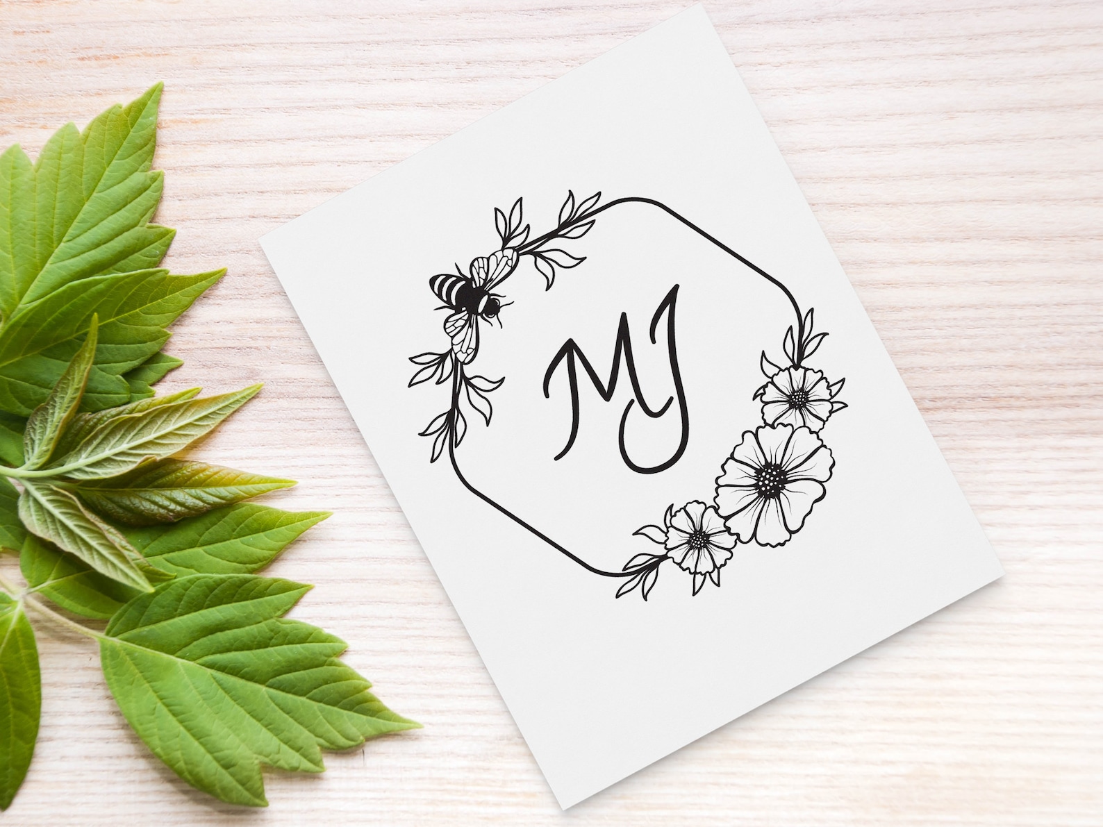 Honey Bee Monogram Frame Svg. Hexagon Frame Svg Bumblebee - Etsy