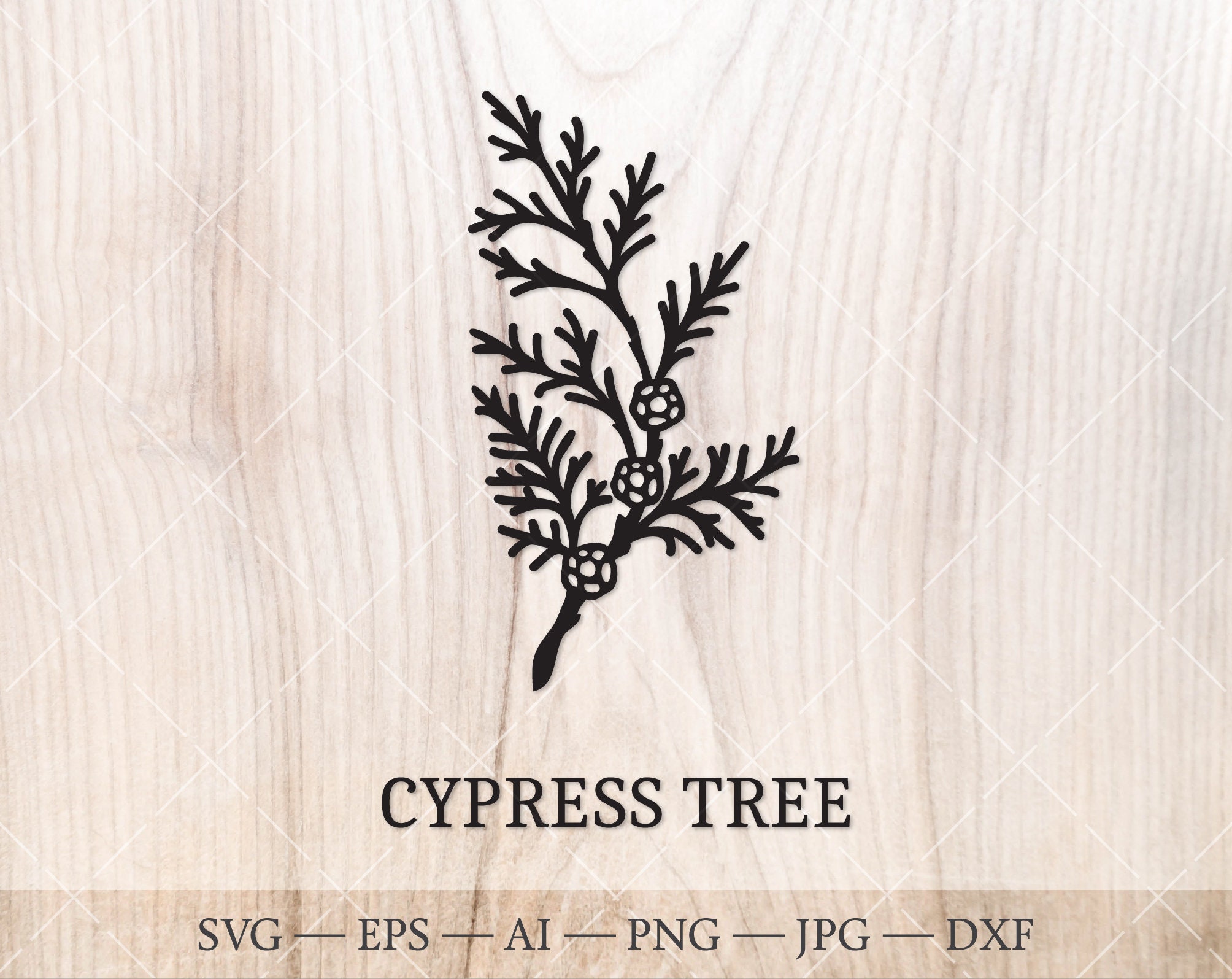 Cypress Tree Silhouette Clip Art