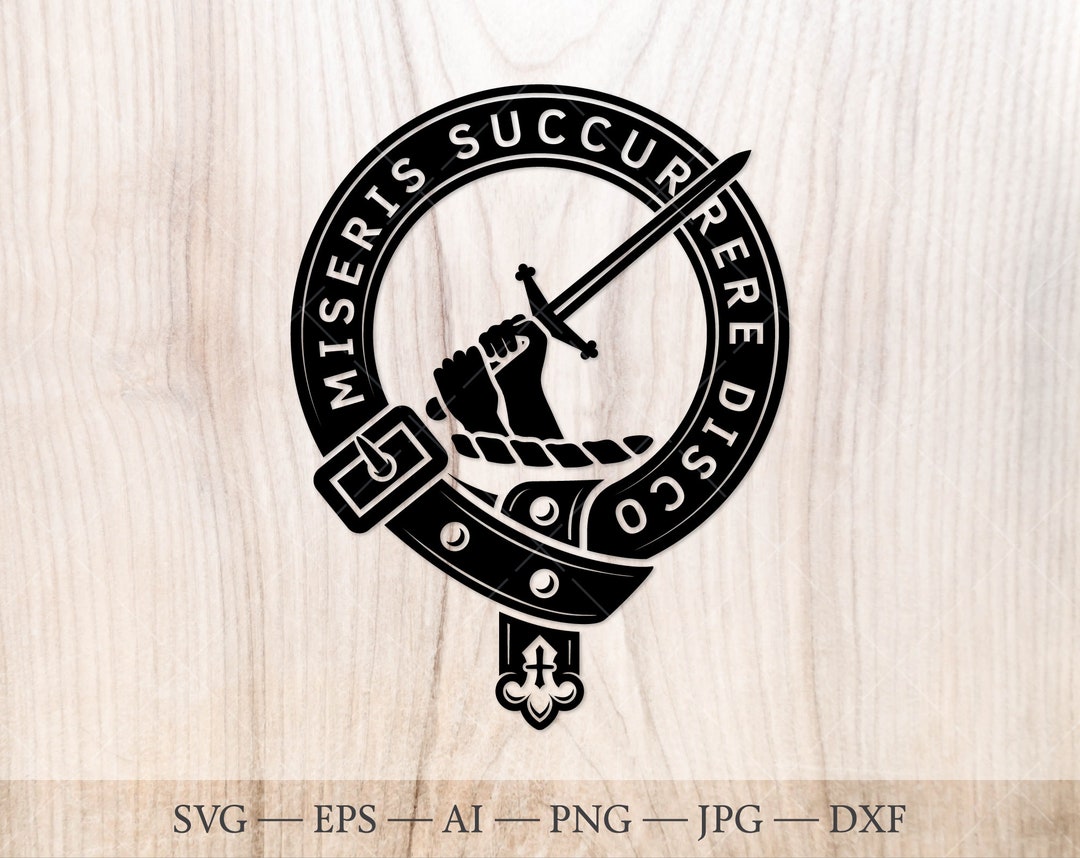 Macmillan Crest Badge SVG, Scottish Clan Svg, Family Crest Svg. Coat of ...