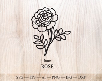Rose SVG for Cricut Flower SVG Roses Clipart - Etsy