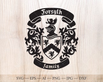 Ray Family Crest. Coat of Arms Svg. Heraldic Shield With | Etsy