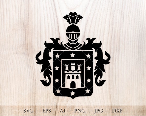 Serrano Family Crest SVG. Coat of Arms Svg. Heraldic Shield | Etsy