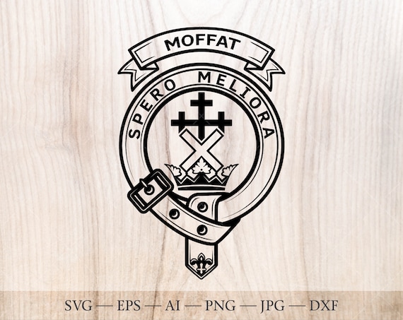 Moffat Crest Badge SVG Scottish Clan Svg Family Crest Svg. - Etsy Canada