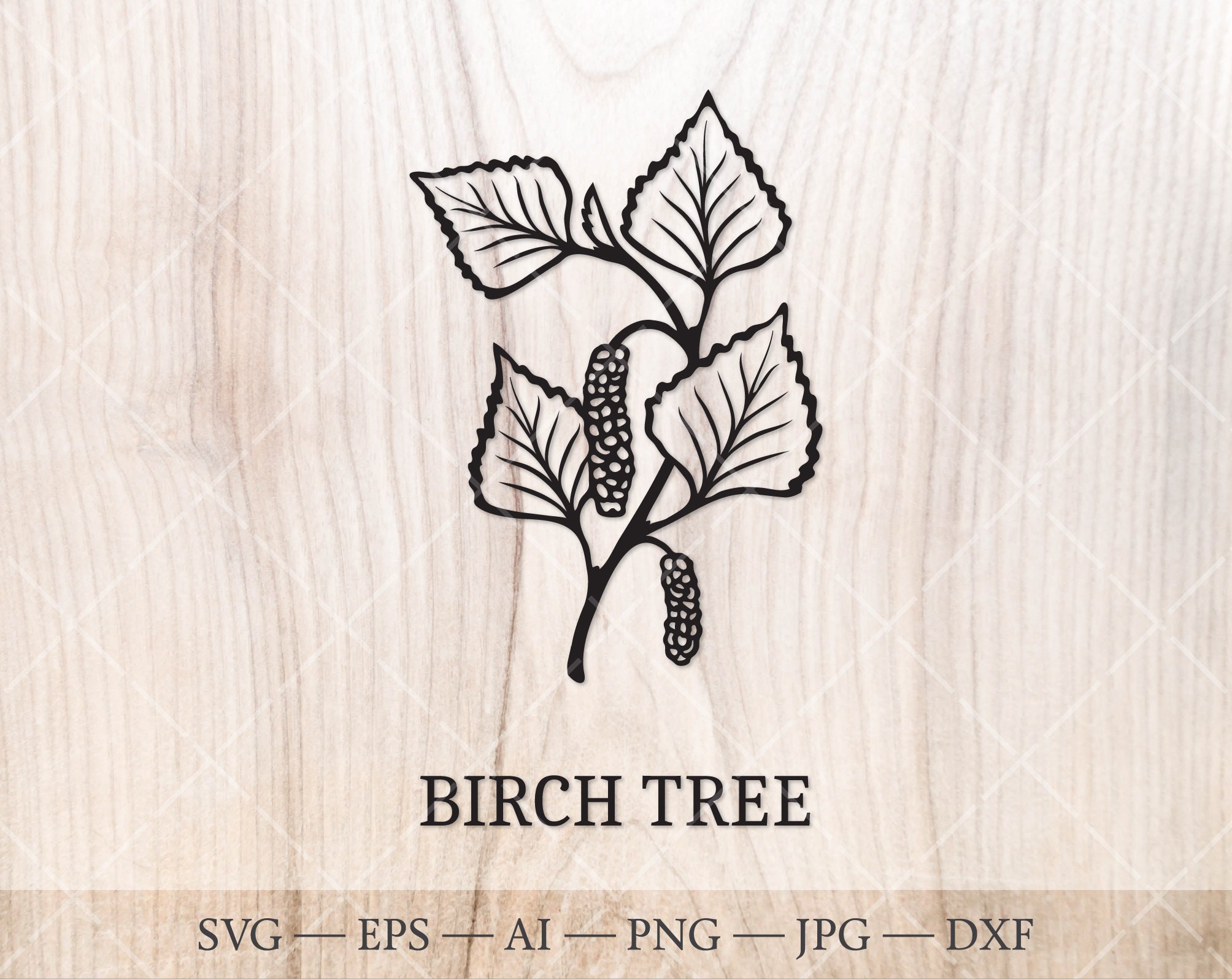 Birch Tree SVG. Birth Trees SVG. Birth Month Tree Outline - Etsy
