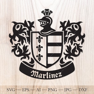 Martinez Family Crest Coat of Arms - Etsy