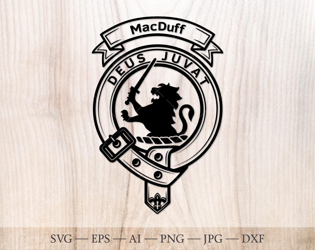 Macduff Crest Badge SVG, Scottish Clan Svg, Family Crest Svg. Coat of ...