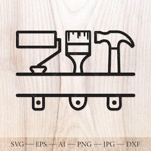 Split Tools Monogram SVG. Repair Tools Svg, Carpenter Svg. Cricut SVG ...