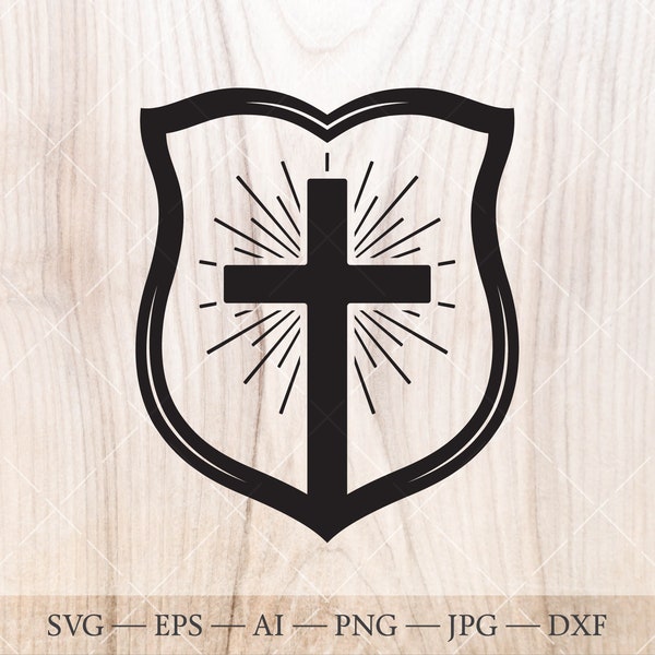 Cross With Sun Rays Svg - Etsy