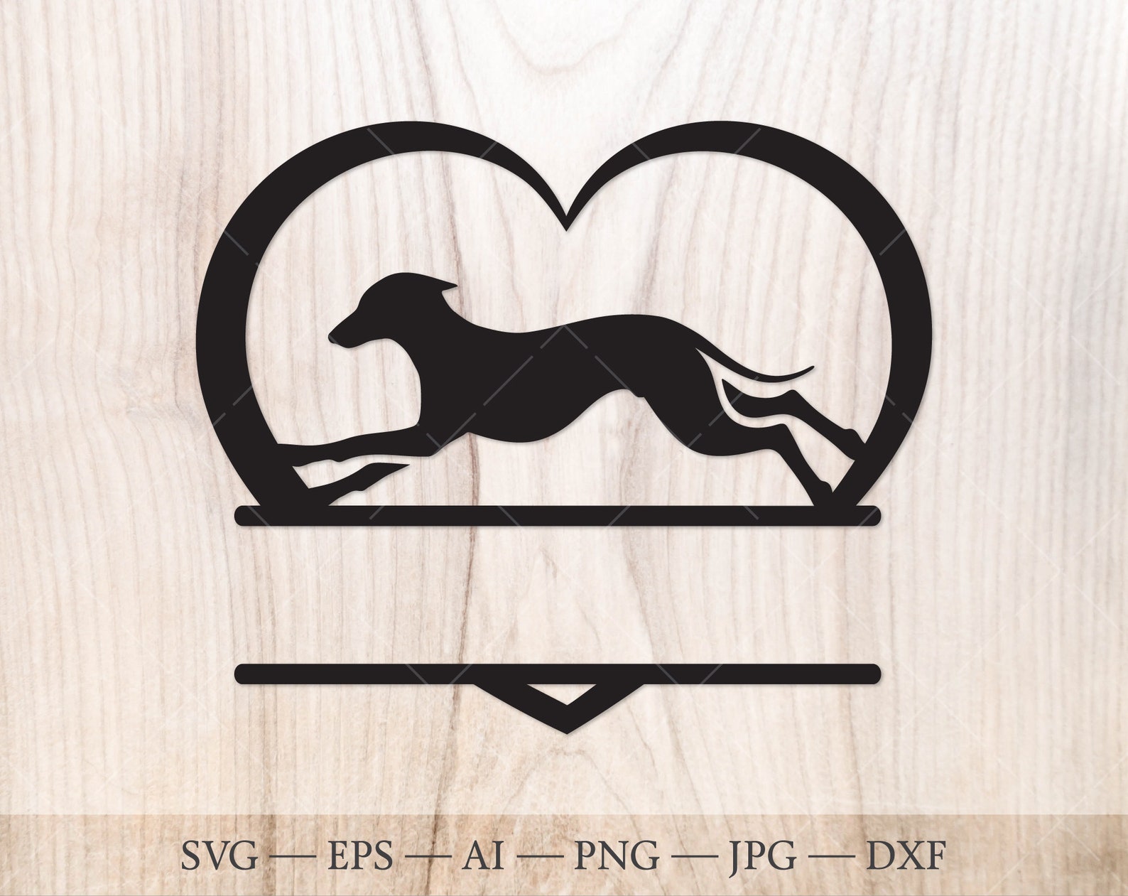 Dog Heart SVG Dog Split Name Frame SVG Dog Monogram Cut - Etsy