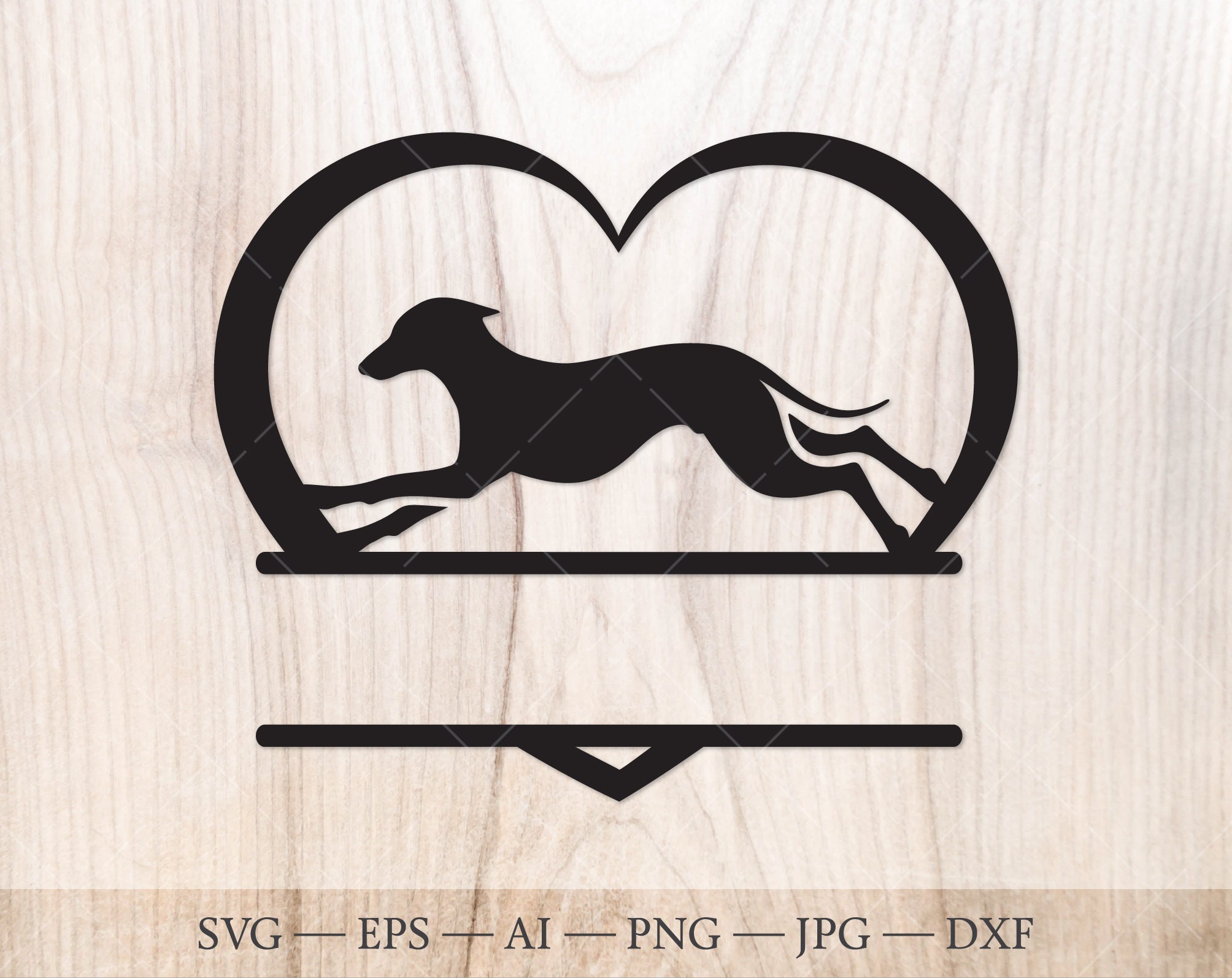 Dog Heart SVG Dog Split Name Frame SVG Dog Monogram Cut - Etsy UK