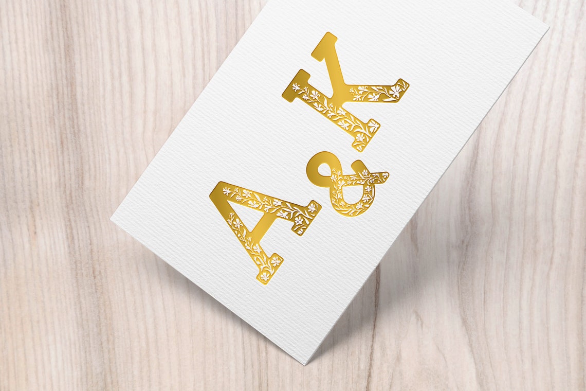 Floral Initial Svg Bundle. 26 Flower Svg Monograms. for | Etsy