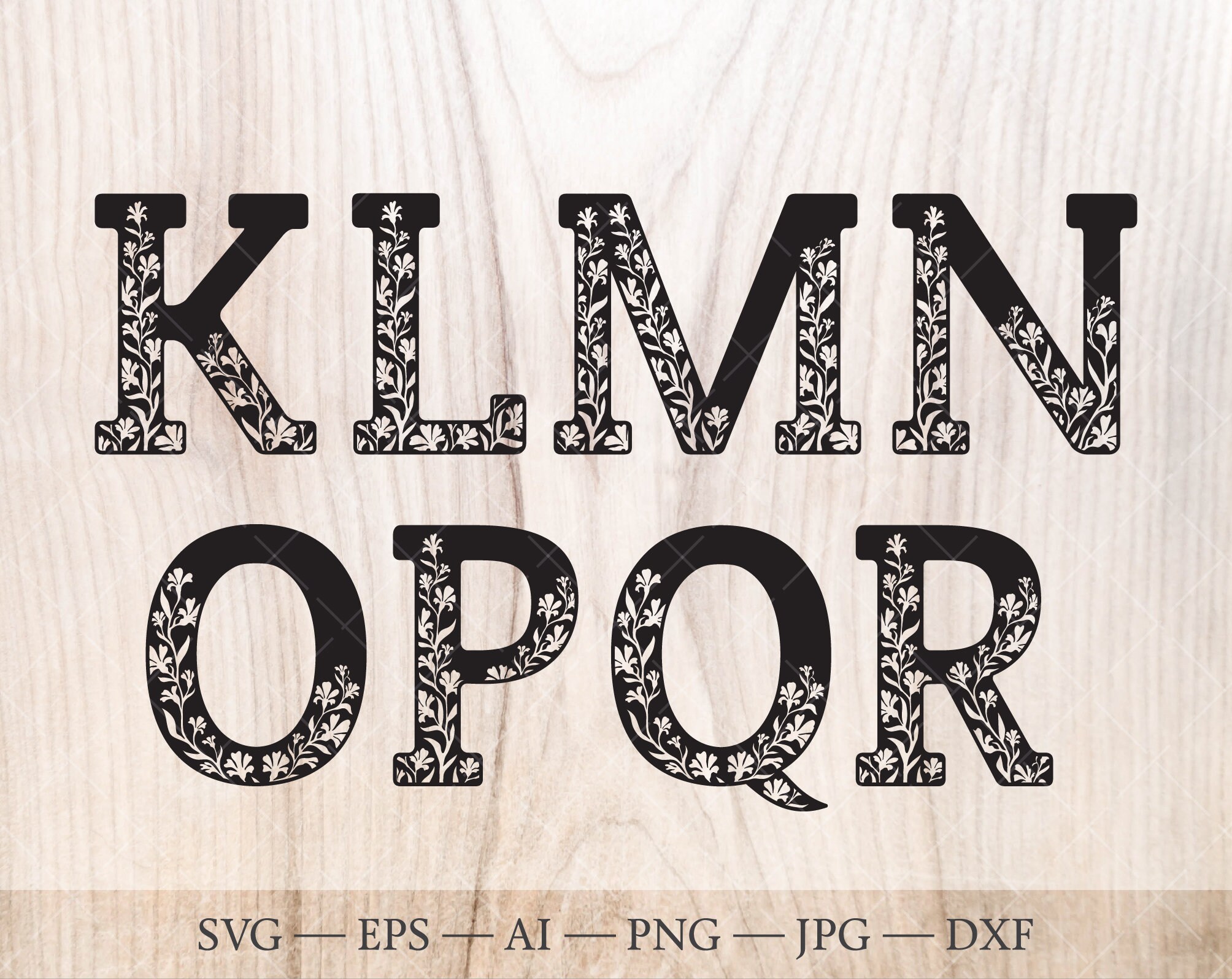 Floral Initial Svg Bundle. 26 Flower Svg Monograms. for - Etsy