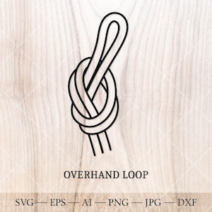 16 Rope Knot SVG Set, Hand Drawn Outline SVG - Overhand Knot, Carrick ...