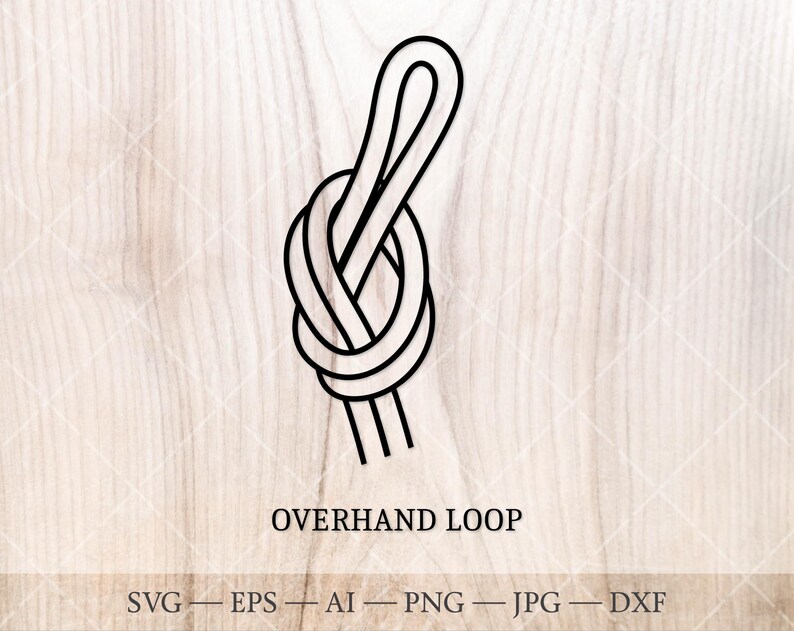 16 Rope Knot SVG Set, Hand Drawn Outline SVG - Overhand Knot, Carrick ...