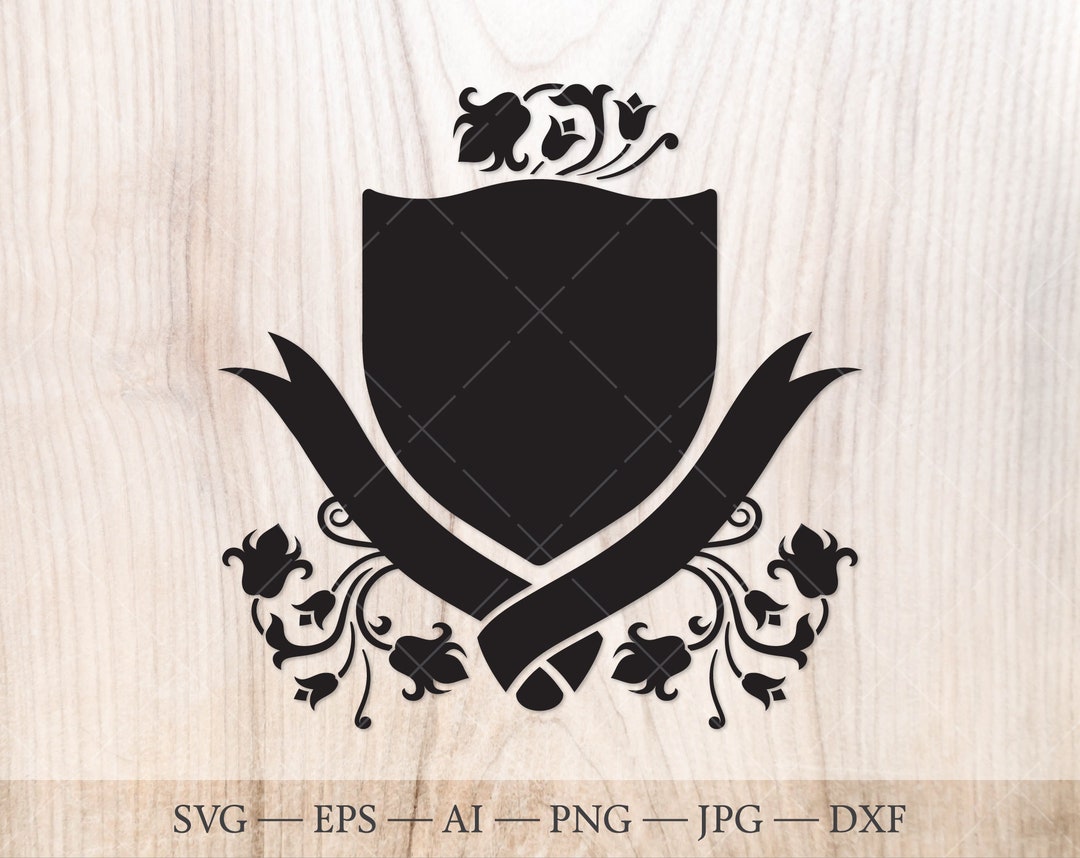 Family Crest SVG Template. Coat of Arms SVG. - Etsy
