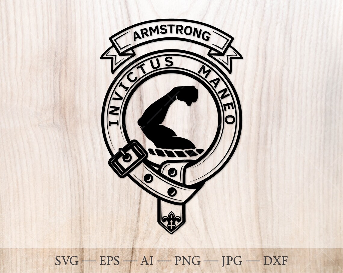 Armstrong Crest Badge SVG Scottish Clan Svg Family Crest - Etsy