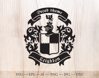 Gibbs Family Crest. Coat of Arms Svg. Heraldic Shield With 3 | Etsy