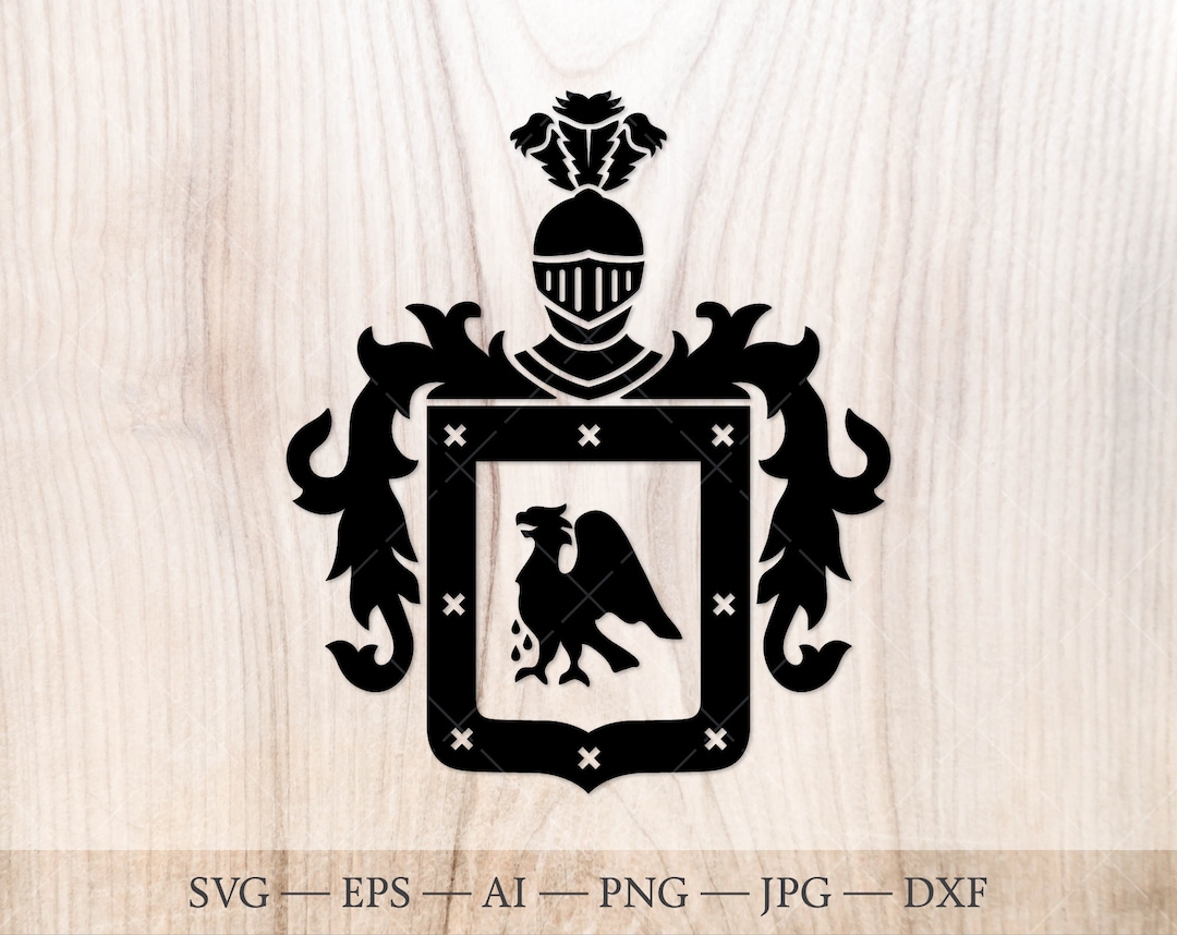 Garcia Family Crest SVG. Coat of Arms Svg. Heraldic Shield, Knight ...