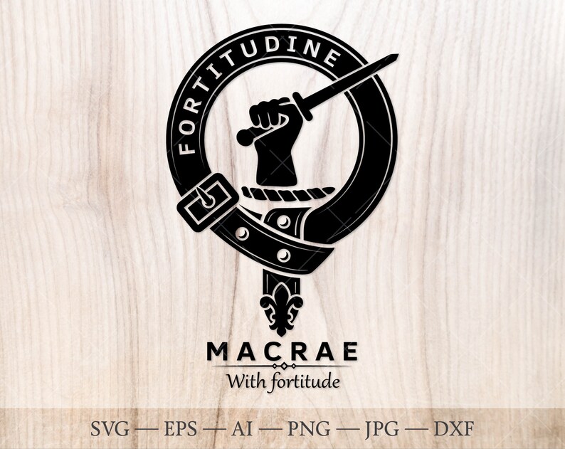 Macrae Crest Badge SVG Scottish Clan Svg Family Crest Svg. | Etsy