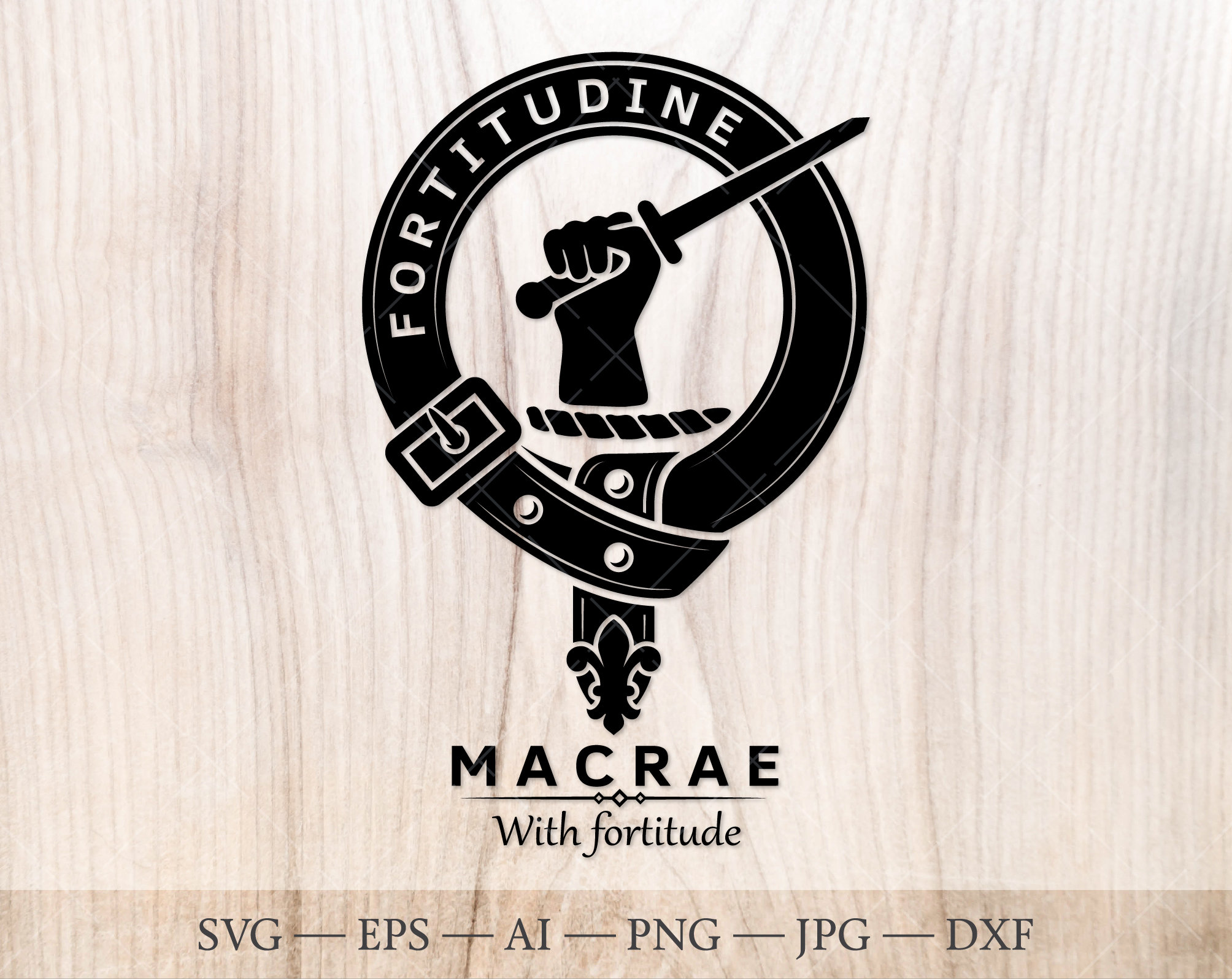 Macrae Crest Badge SVG Scottish Clan Svg Family Crest Svg. | Etsy
