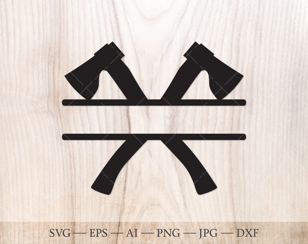 Crossed Axe Split Monogram SVG. Carpenter Axe Monogram Svg, Carpenter ...