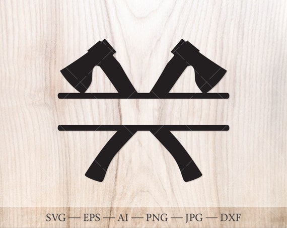 Crossed Axe Split Monogram SVG. Carpenter Axe Monogram Svg - Etsy