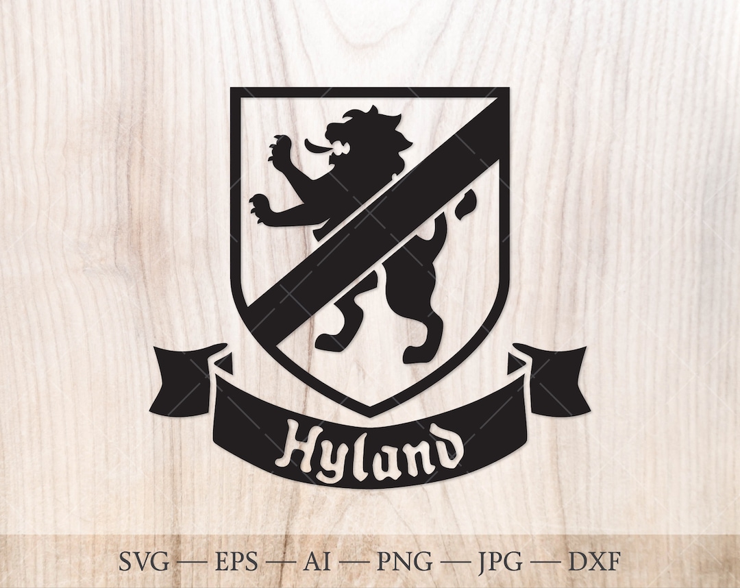 Hyland Family Crest. Coat of Arms Svg. Heraldic Shield With Lion ...