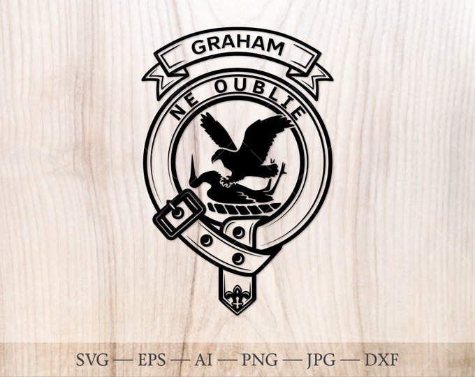 Graham Crest Badge SVG Scottish Clan Svg Family Crest Svg. - Etsy Canada