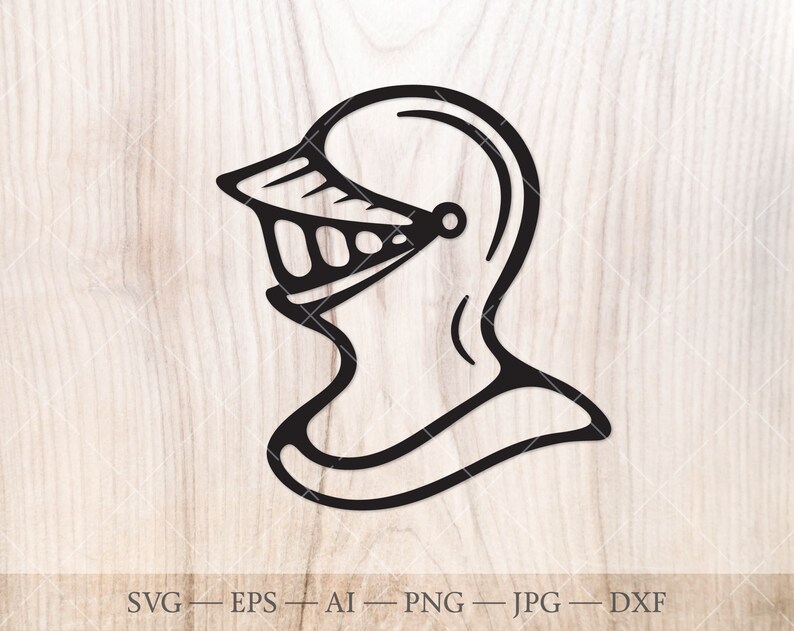 Knight Helmet SVG Knight Clipart Knight Silhouette Helmet - Etsy Australia