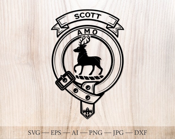 Scott Crest Badge SVG Scottish Clan Svg Family Crest Svg. - Etsy India