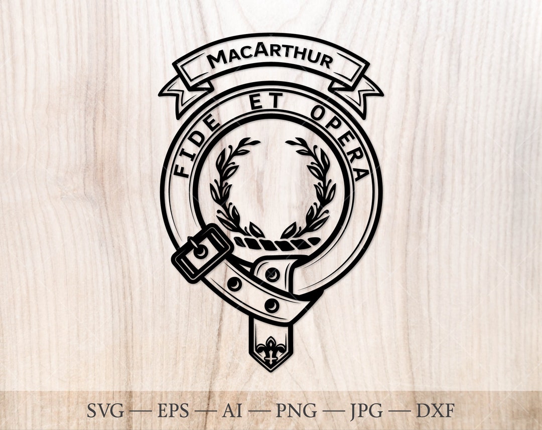 Macarthur Crest Badge SVG Scottish Clan Svg Family Crest - Etsy