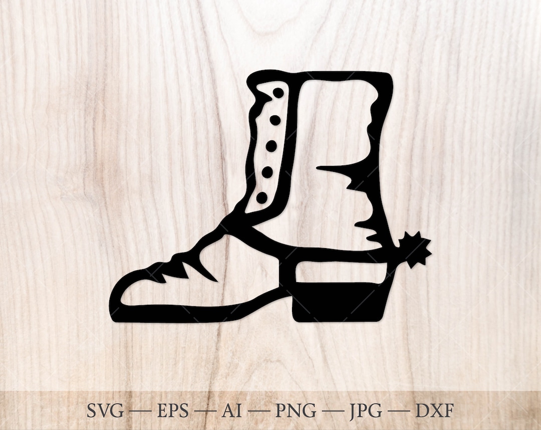 Bota heráldica SVG. Silueta de bota SVG, bota occidental svg, archivo ...