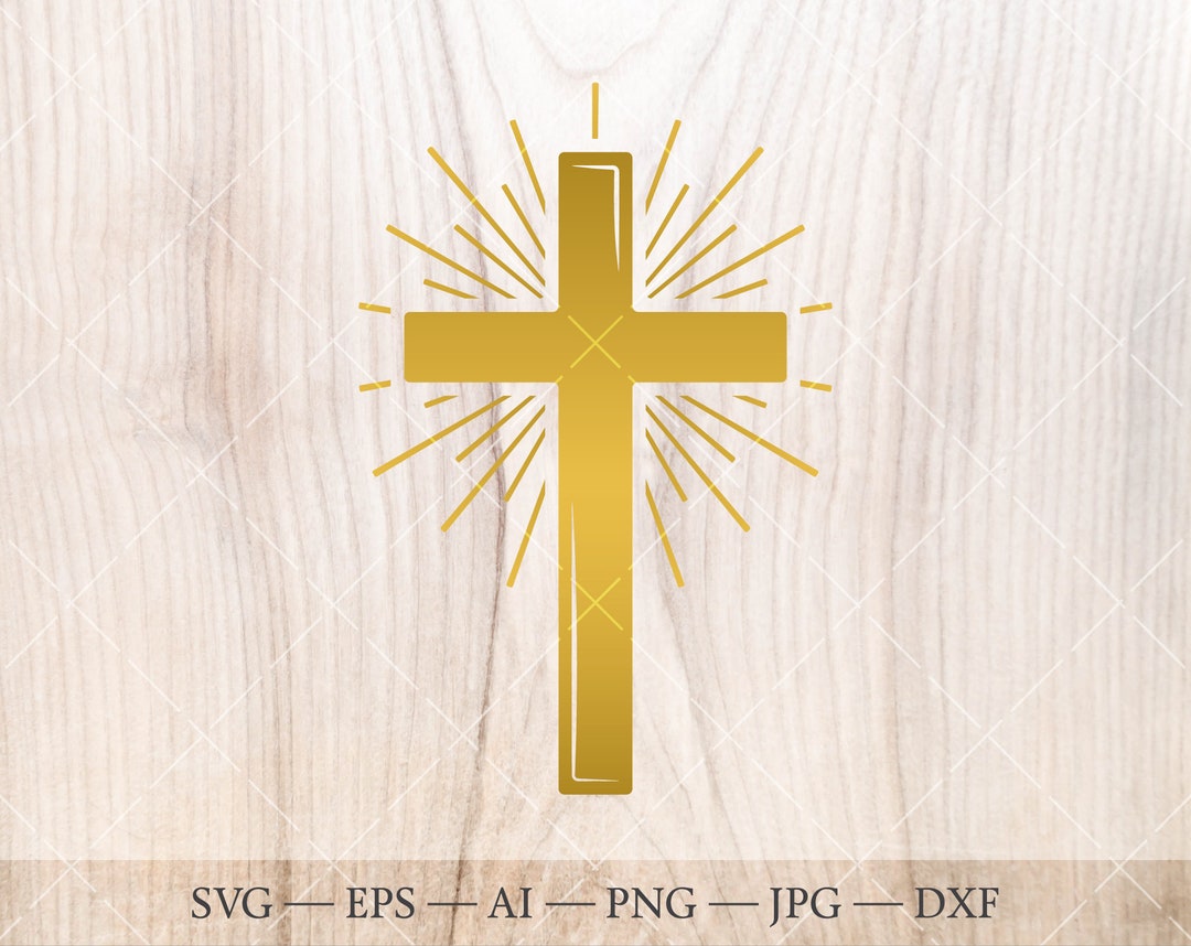 Gold Cross SVG. Religious Faith Svg. Christian Emblem Clipart ...