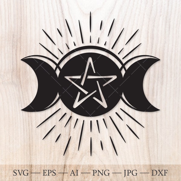 Triple Goddess Svg - Etsy