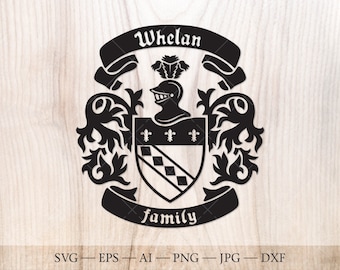 Herring Family Crest. Coat of Arms Svg. Heraldic Shield With - Etsy